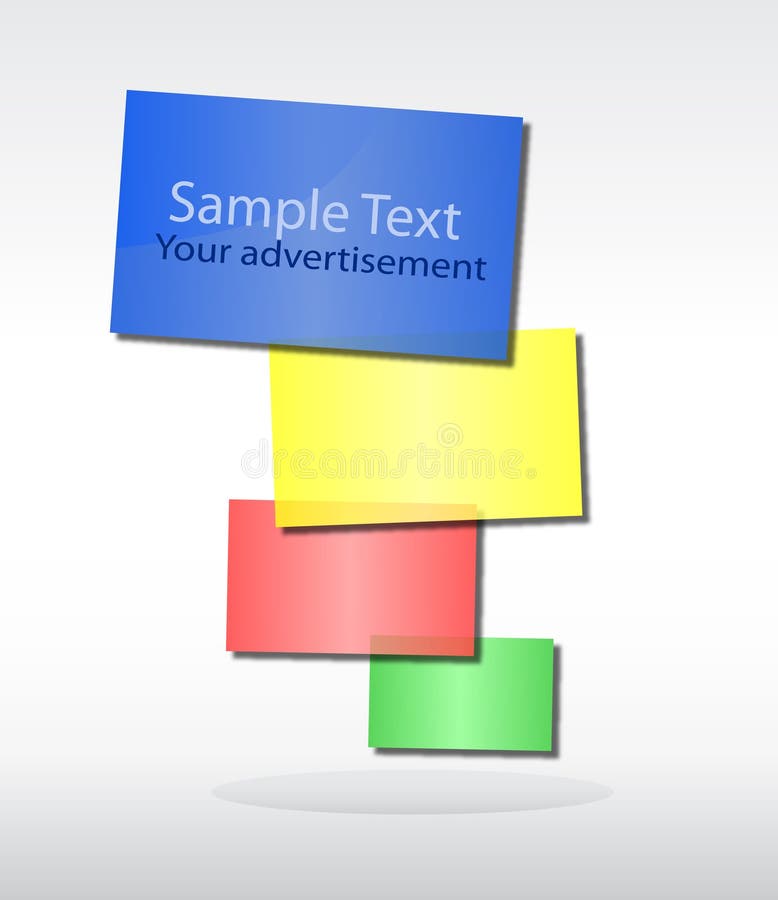 Web Banner Templates for Text Stock Vector - Illustration of note ...