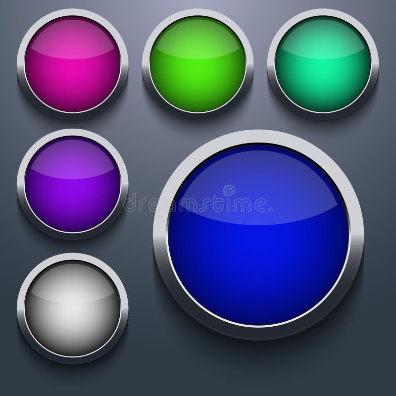 Vector Web Button Set Design Stock Vector - Illustration of play ...