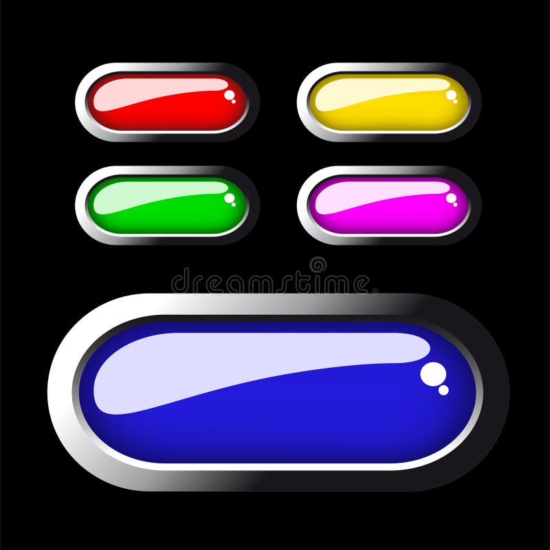 Original Buttons for Web Applications. Stock Vector - Illustration of ...