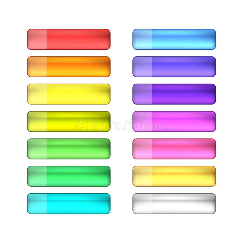 Vector web buttons set stock illustration. Illustration of plastic ...