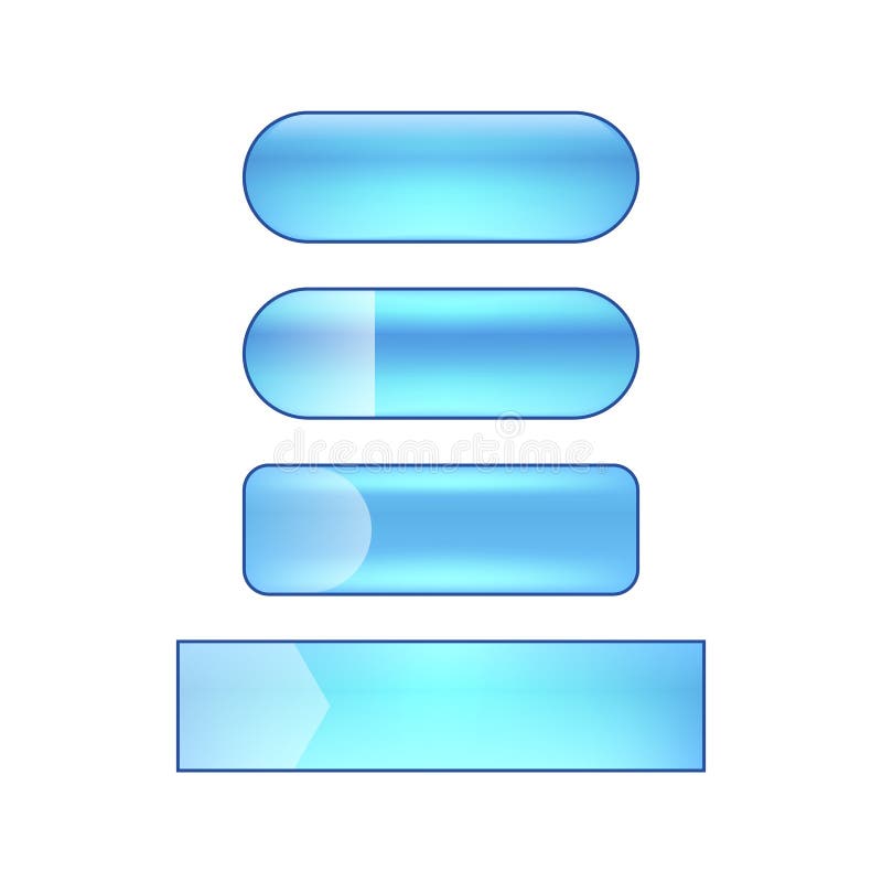 Vector web buttons set stock illustration. Illustration of shiny ...