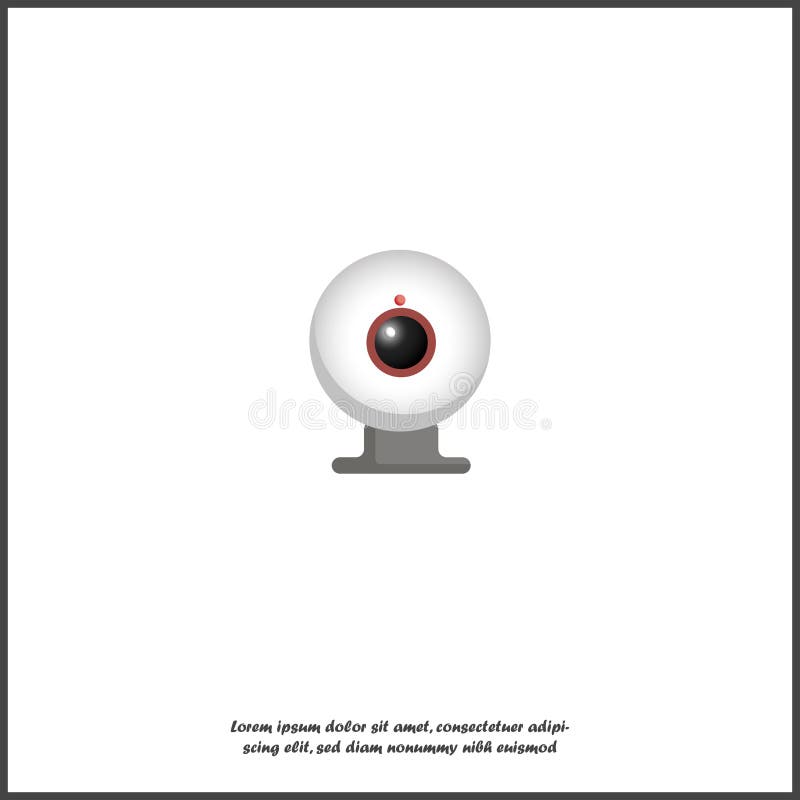 Vector Web Camera Icon on White Isolated Background Stock Vector ...