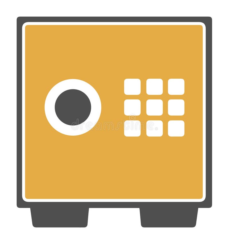 Vector Web Icon of a Money Safe Stock Vector - Illustration of lock ...