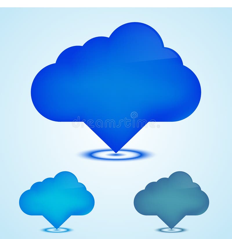 Vector Web Icons Clouds Set. Eps10 Stock Vector - Illustration of ...