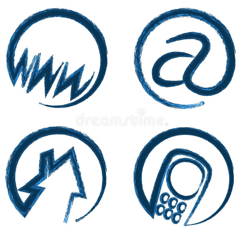 Contact Info Icon Set with Address Pin, Phone, Fax, Cell Phone, Worker ...