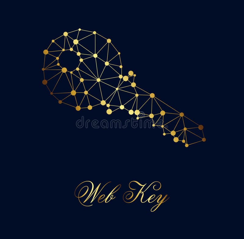 Vector Web Key Icon stock vector. Illustration of netting - 278460840