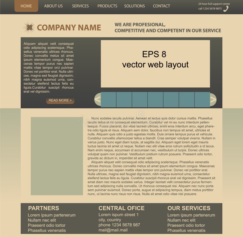 Vector web layout stock vector. Illustration of abstract - 18508863