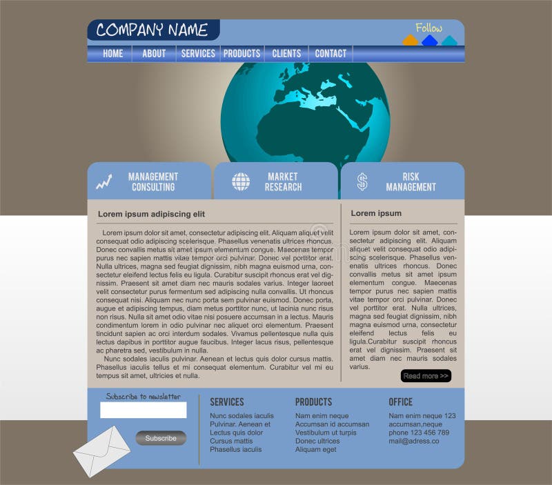 Vector web layout stock vector. Illustration of services - 18731337