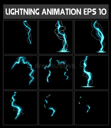 Lightning Sprite Sheet Stock Illustrations – 116 Lightning Sprite Sheet ...