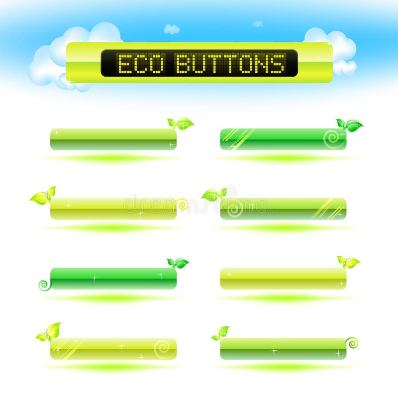 Vector Web Menu Buttons Set for Business Site. Stock Illustration ...
