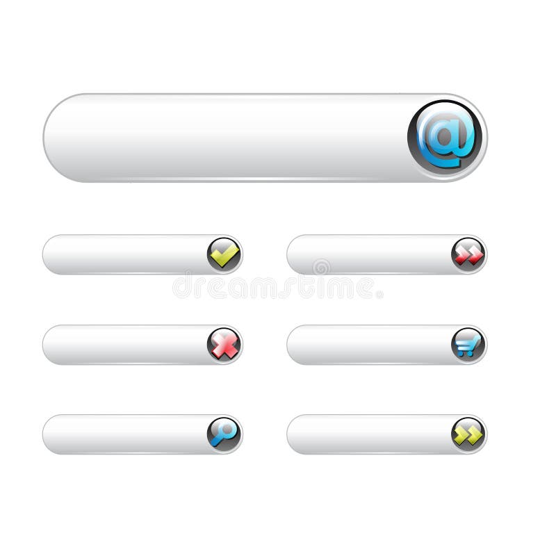 Vector Web Menu Buttons Set for Business Site. Stock Illustration ...