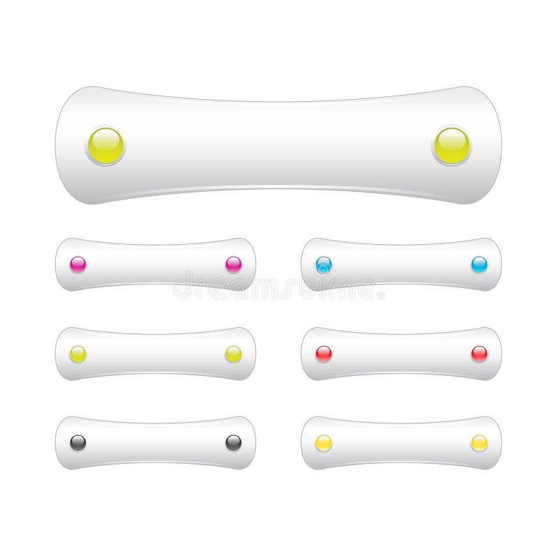 Vector Web Menu Buttons Set for Business Site. Stock Illustration ...