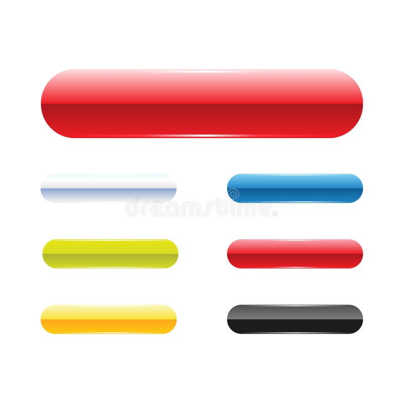 Vector Web Menu Buttons Set for Business Site. Stock Illustration ...