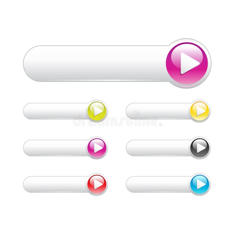 Vector Web Menu Buttons Set for Business Site. Stock Illustration ...