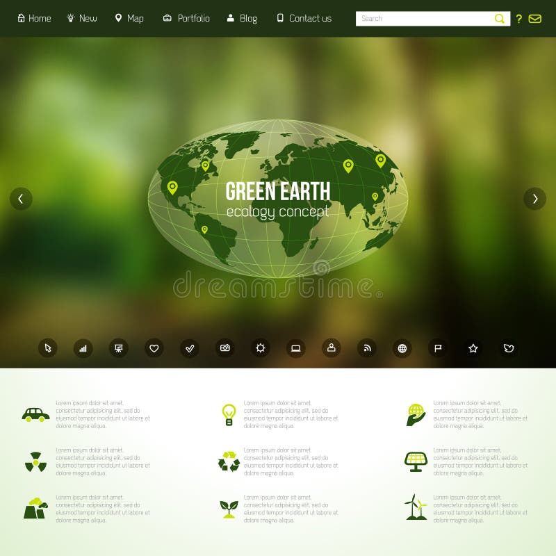 Vector Web and Mobile Interface Template. Stock Vector - Illustration ...