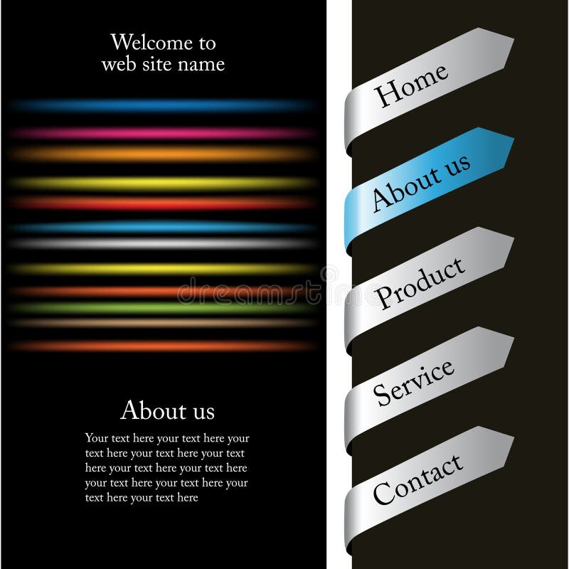 Web navigation template stock vector. Illustration of shiny - 8486096