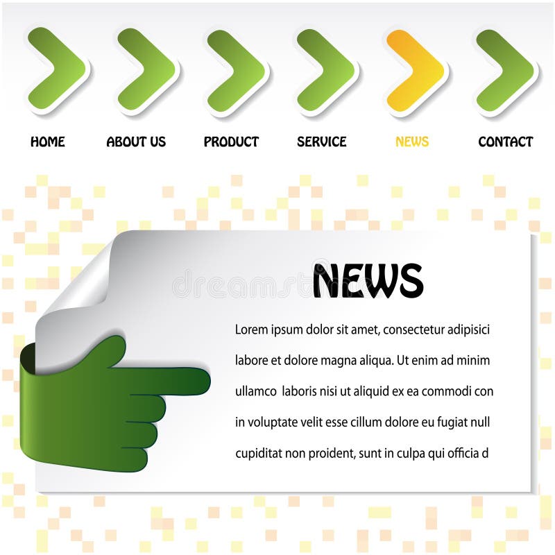 Web Navigation Template 3 (on Top) Stock Vector - Illustration of ...