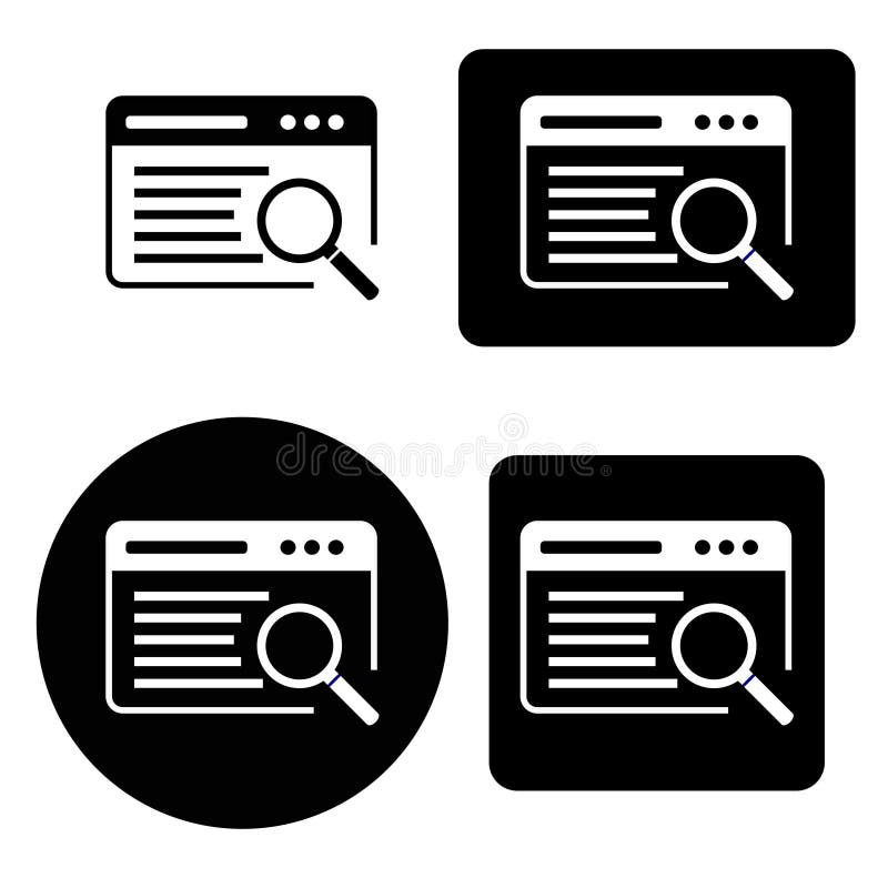 Vector Web Search Icon on a White Background. Suitable for Web and Apps ...