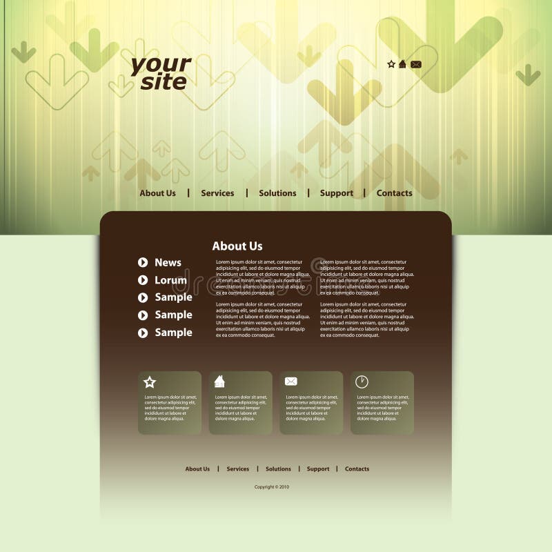 Vector Web Site Design Template Stock Vector - Illustration of paint, menu: 259638256