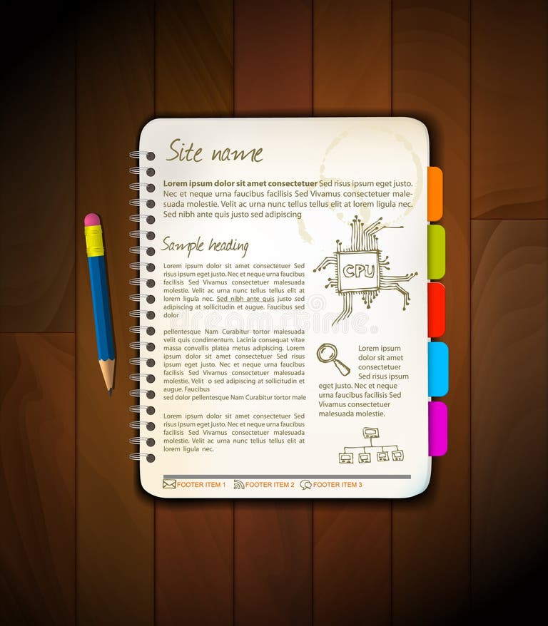 Web Site Template Open Book Stock Illustrations – 227 Web Site Template ...