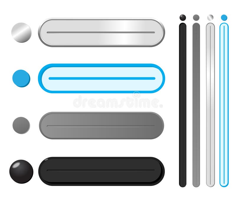 Scroll bars vector stock vector. Illustration of simple - 124697366