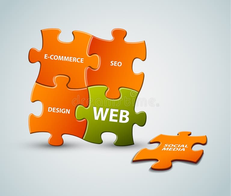 Vector Web Solution Illustration Stock Vector - Illustration of orange ...