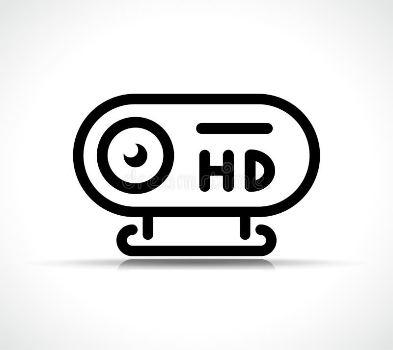 Vector Webcam Icon Linear Symbol Stock Vector - Illustration of icon ...