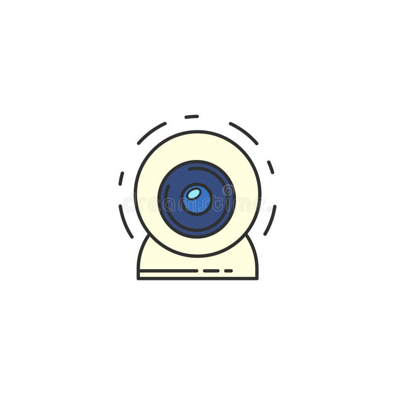 Vector Webcam Icon. stock vector. Illustration of call - 88623474