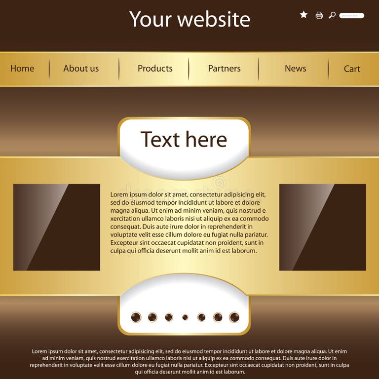 Vector Website Design Template Stock Vector - Illustration of icon ...