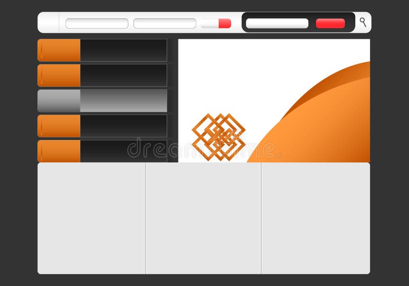 Vector Website Design Template Stock Illustration - Illustration of ...