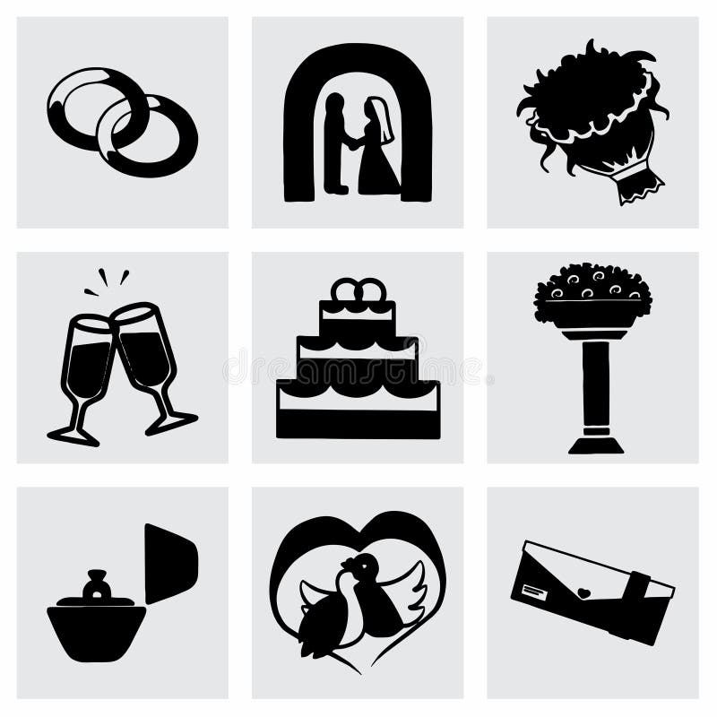 Wedding Icon Set Stock Illustrations – 164,743 Wedding Icon Set Stock ...