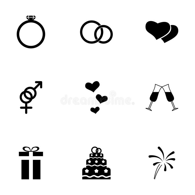 Wedding Icon Set Stock Illustrations – 161,531 Wedding Icon Set Stock ...
