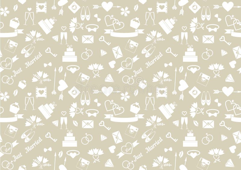 Wedding Seamless Patterns Set Stock Vector - Illustration of frame ...