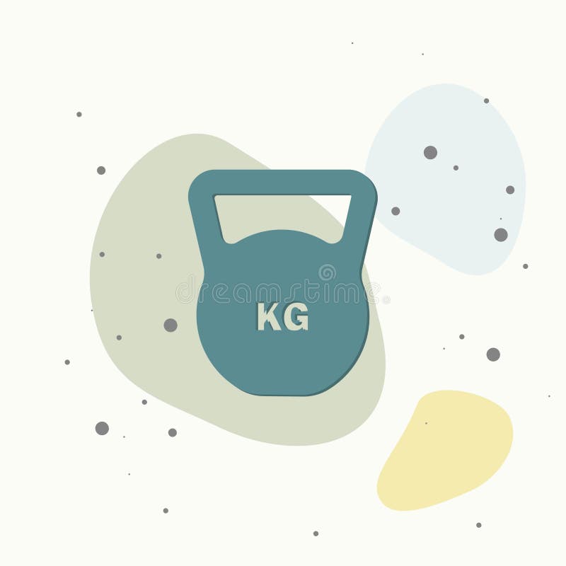 Vector Weight Icon. Weight Symbol on Multicolored Background Stock ...