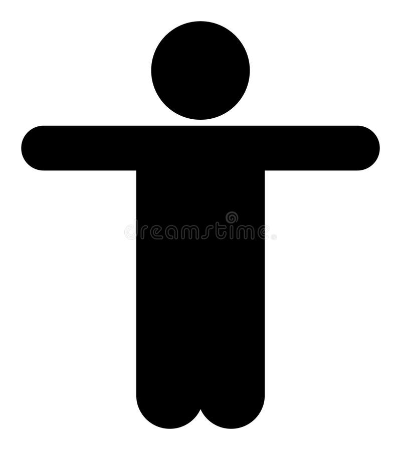 Vector Welcome Man Flat Icon Illustration Stock Vector - Illustration ...