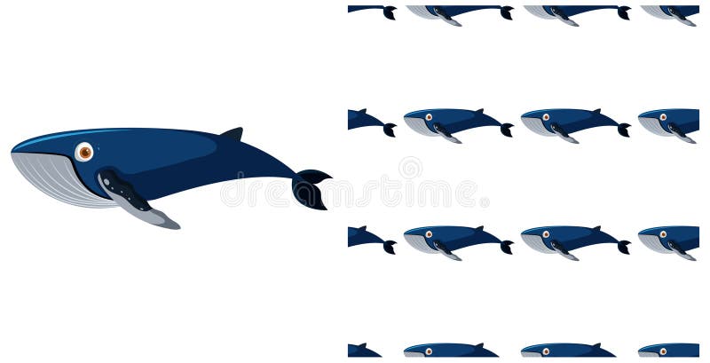 Vector whales swimming stock vector. Illustration of peaceful - 360871262