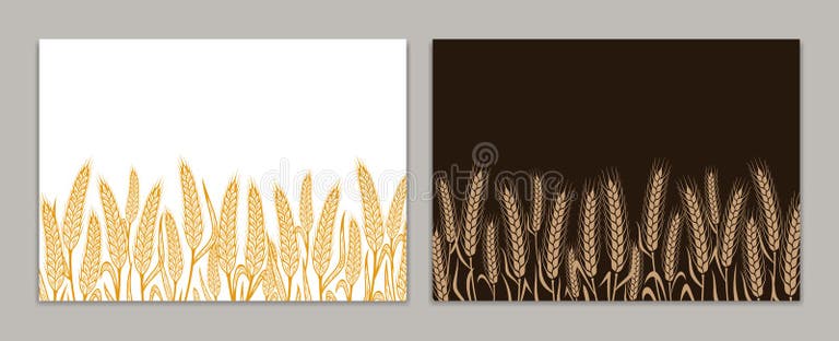 Vector Wheat Banners with Copy Space Stock Vector - Illustration of ...