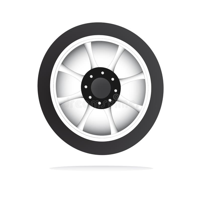 Vector wheel and rim stock vector. Illustration of sport - 10684111