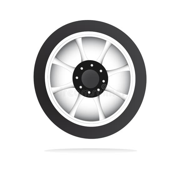 Vector wheel and rim stock vector. Illustration of sport - 10684111