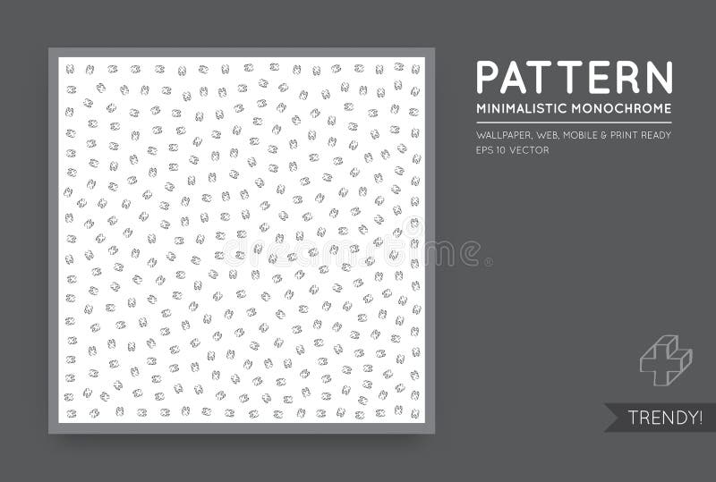 Vector White Abstract Background with Seamless Random Black Mono Stock ...
