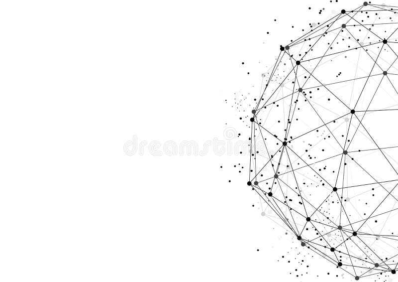 Vector White Background Abstract Technology Communication Data S Stock ...