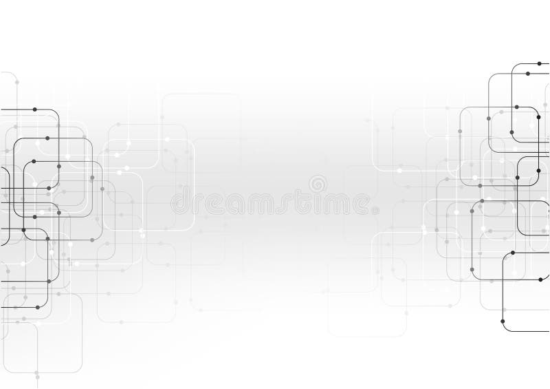 Vector White Background Abstract Technology Communication Data Science ...