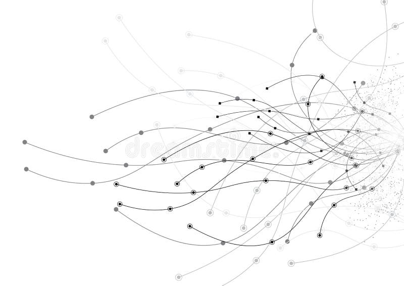 Vector White Background Abstract Technology Communication Data Stock ...