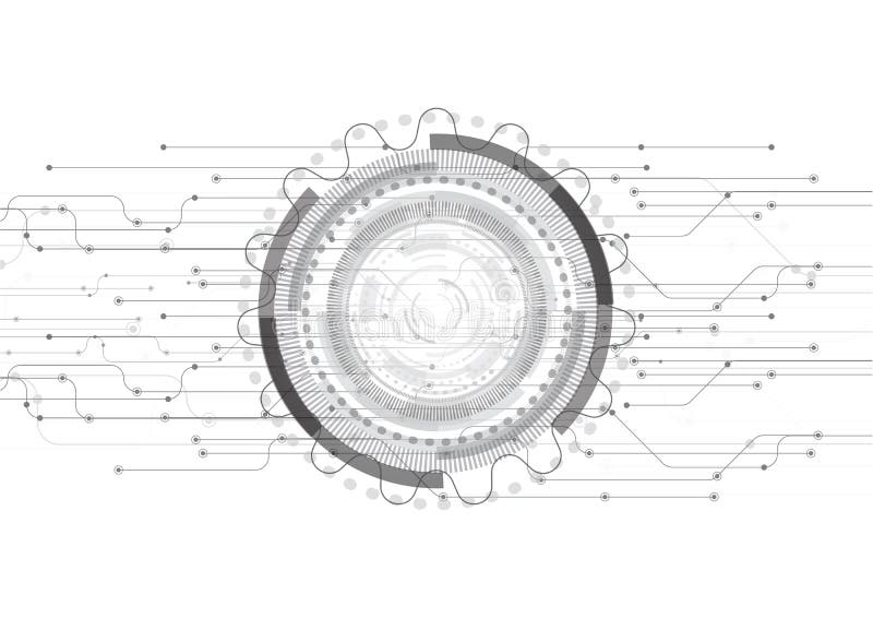 Vector White Background Abstract Technology Communication Data Stock ...