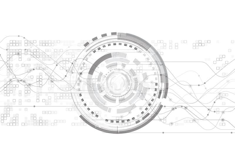 Vector White Background Abstract Technology Communication Data S Stock ...