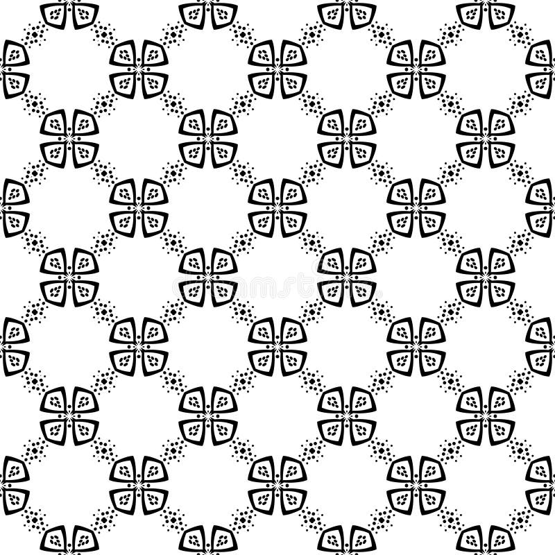 Vector White Background Black Repeated Design Geometrical Circles ...