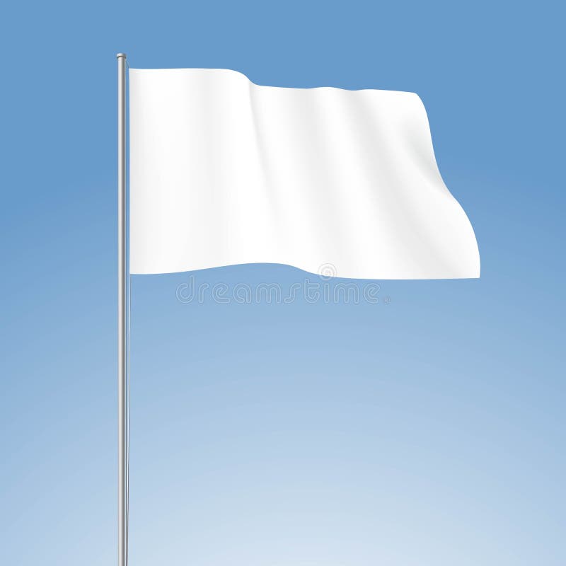 Vector White Blank Flag stock vector. Illustration of template - 55485666