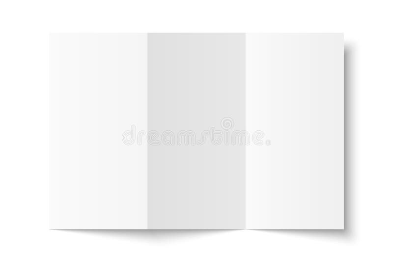 Vector Blank White Paper Trifold Brochure Stock Illustrations – 811 ...