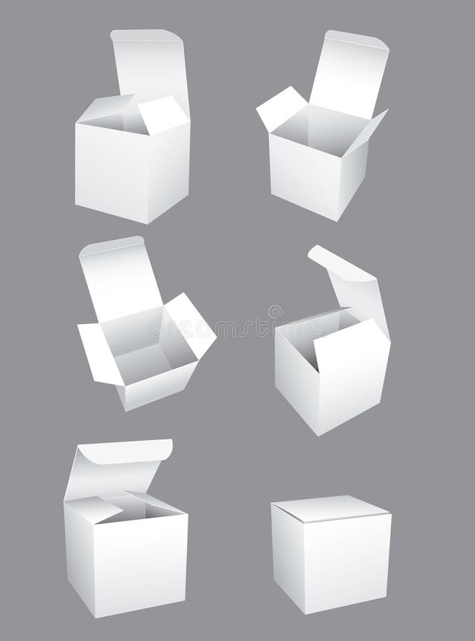 Vector White Boxes Template Stock Vector - Illustration of fragile ...