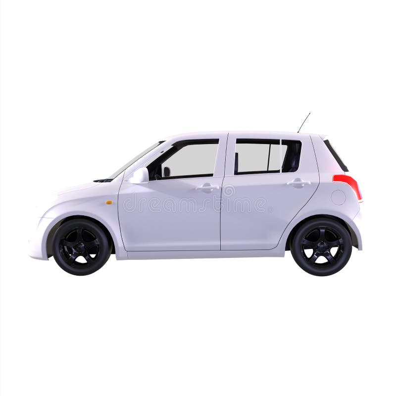 Vector of a White Car on a White Background. Stock Illustration ...
